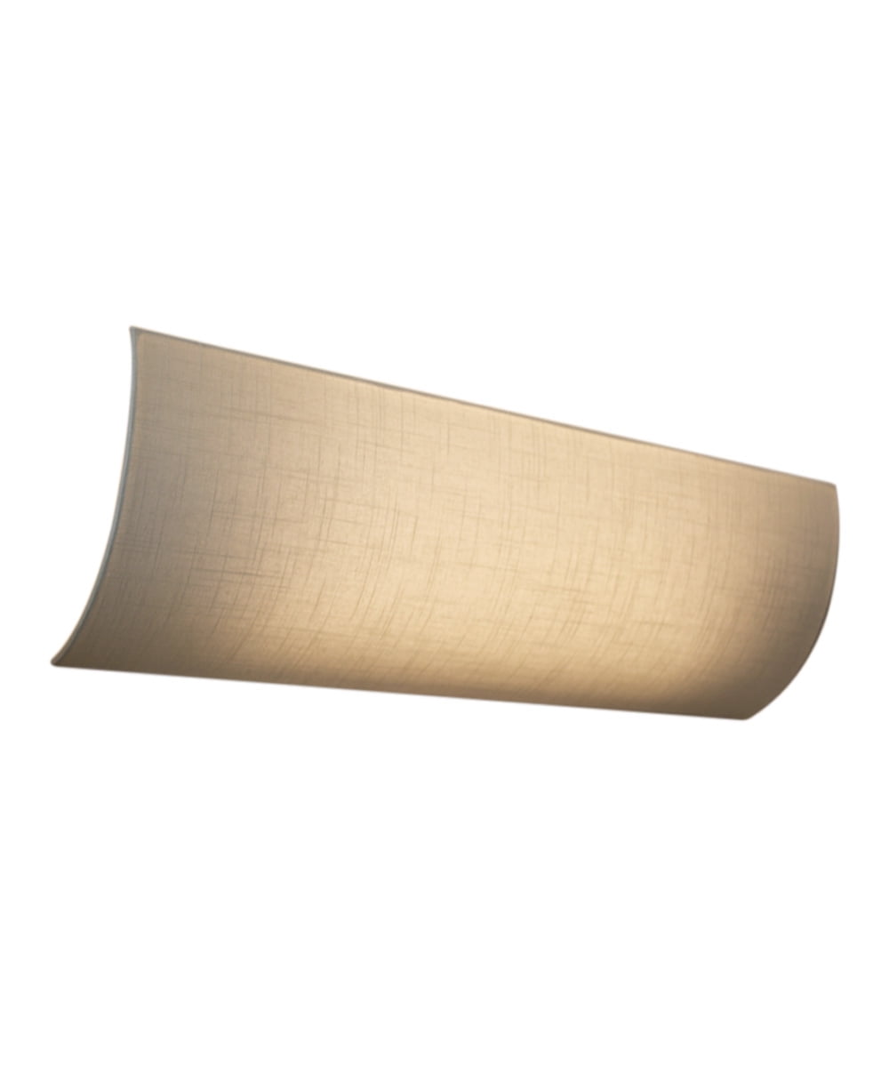 Moderne Vanity Light Cover Refresh Kit, 26"W White Textured Fabric ...