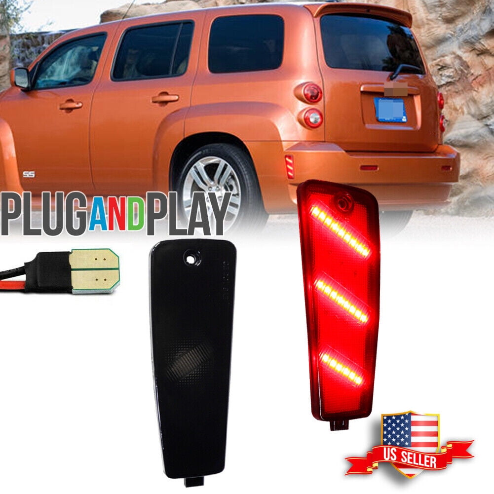 GTINTHEBOX 2x Smoke Lens Red LED Rear Bumper Side Marker Lights For ...