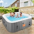 73 inch 4-6 Person Inflatable Hot Tub Spa with Control Panel, Outdoor ...