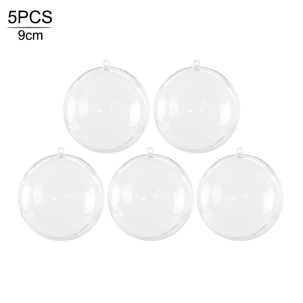 Christmas Clear Ball Transparent Ball Plastic Fillable Sphere Ornament ...