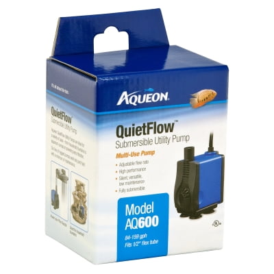 Aqueon QuietFlow Submersible Utility Pump AQ600 (159 GPH) - Walmart.com