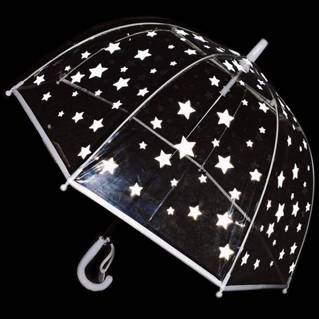 Click here for Timcorr Kids Stick Umbrella Clear: Reflective Tran... prices