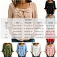 ATOYSOY Summer Blouses For Women Solid Color Geometric Neck Front Bow ...
