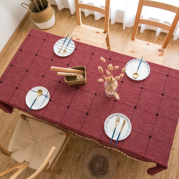 Tablecloth Cotton Linen Anti-splash Table cloth Burlap tablecloth ...