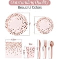 350 Pieces Pink and Rose Gold Polka Dot Party Plates, Cups, Napkins ...