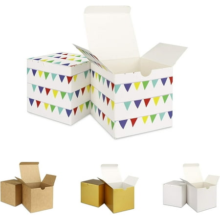 30 PCS Gift Boxes 3 x 3 x 3 Inches, Paper White Boxes for Gifts ...