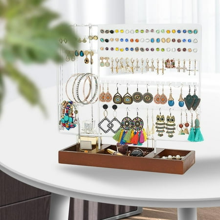 Ear Holder Stand Display Tree 130 Holes Jewelry Display Rack 6 Tier ...