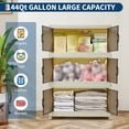 144QT Stackable Storage Bins, Collapsible Storage Box, Plastic Storage ...