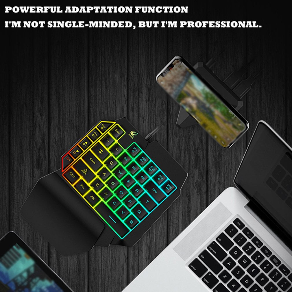 T1 One-Handed Keyboard Mouse Set Gaming Keyboard Mouse Set Ergonomic ...