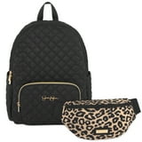 Jessica Simpson Black Diamond Quilted Diaper Bag Backpack, Leopard ...