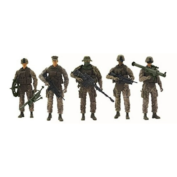 Elite Force 5 Pack Marine Force Recon Action Figures and Accessories ...