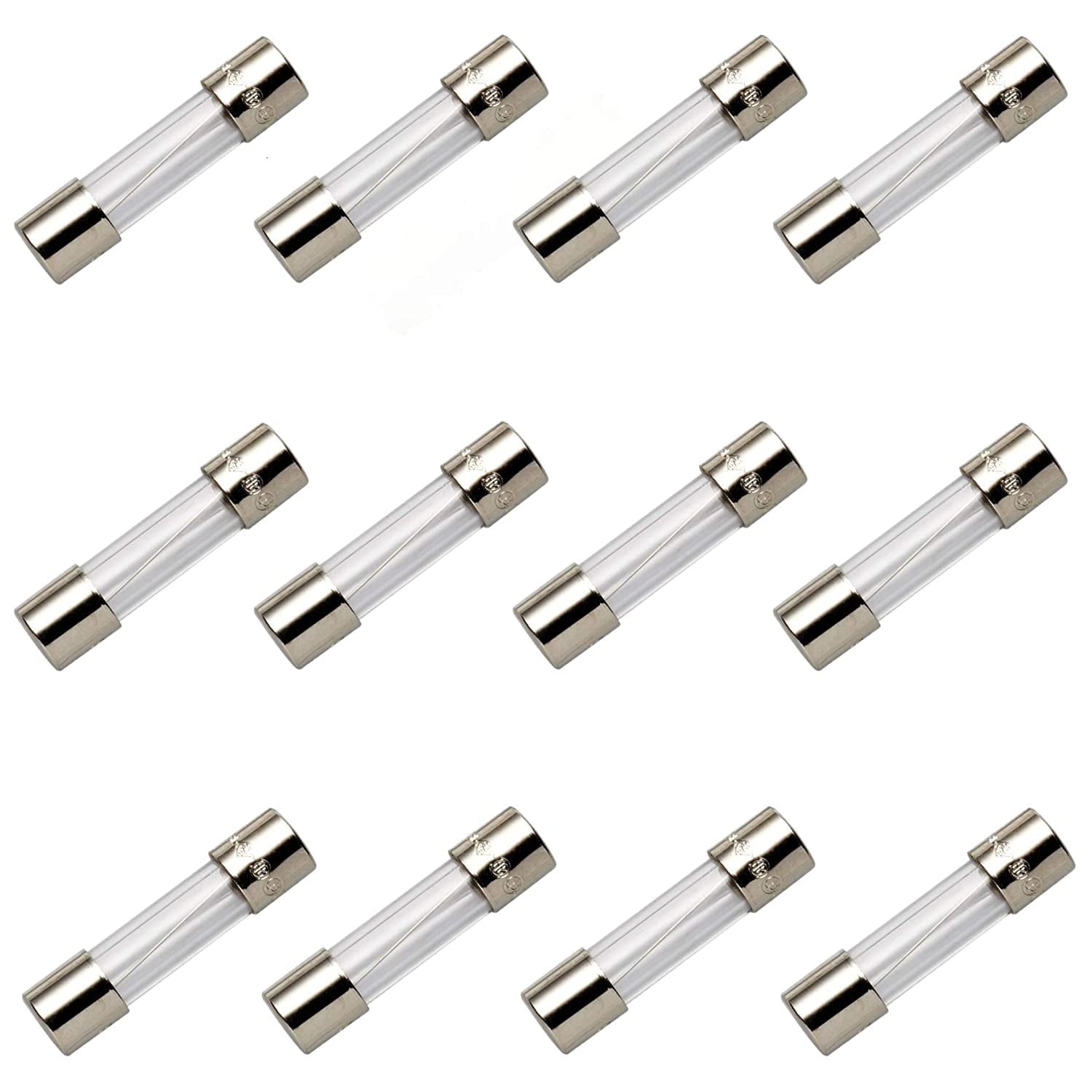 (12 Pack) 5 amp Fuse / 125v Fuse 5a max/Fast Blow, 0.2 x 0.78 inch / 5 ...