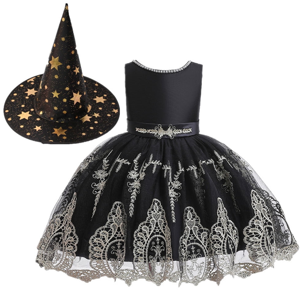 Little Girls Dress, Embroidery Lace Round Neck Back Zipper Up Multi ...