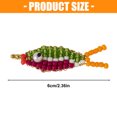 Colorful Beaded Fish Shape Keychain with Rotating Lobster Claws Clip ...