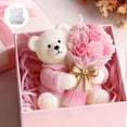 Cute Bear Holding Flower Silicone Mold DIY Candle Gypsum Mould High ...