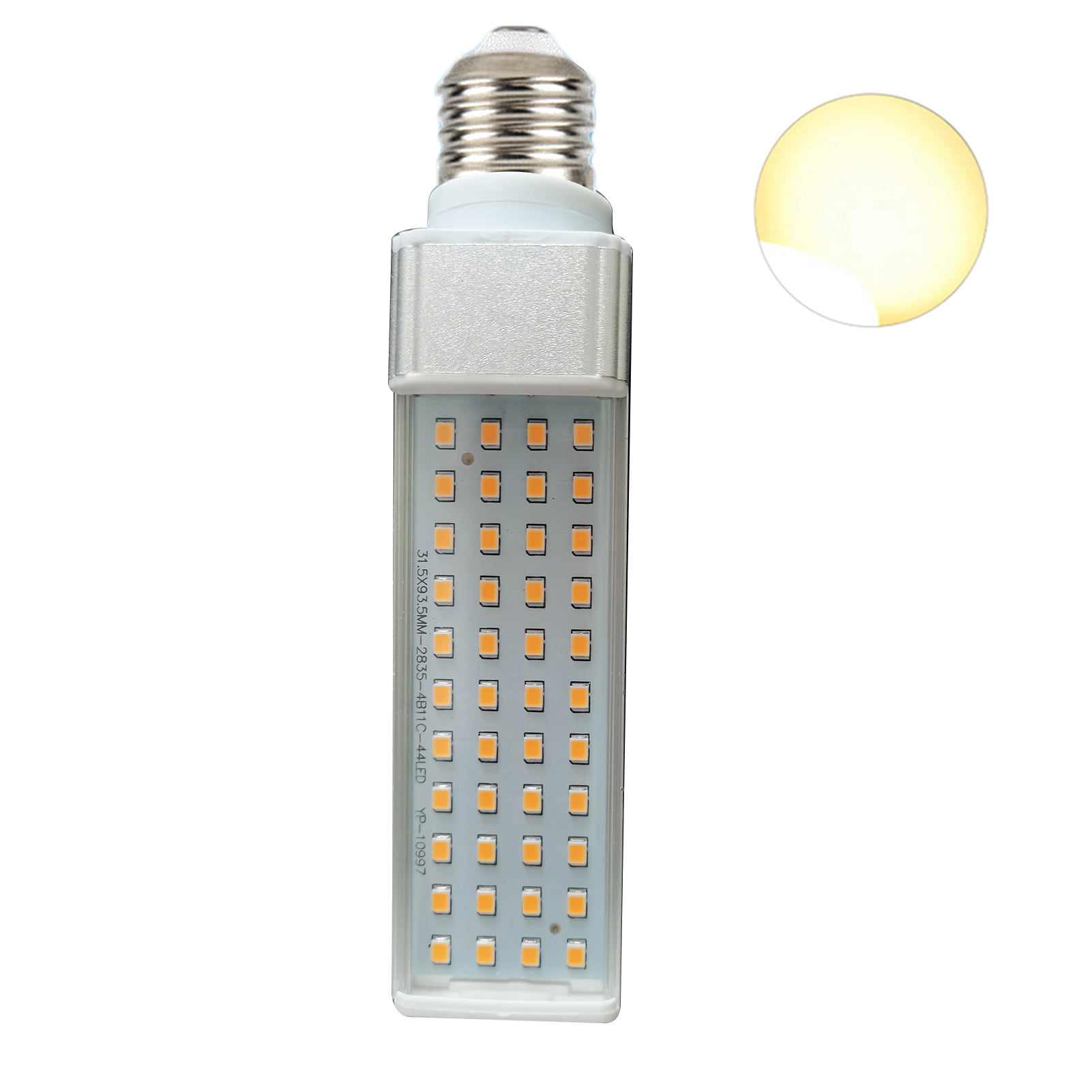 Hloma 5/9/7W E27/G24/G23 2700/6500K 2835 Horizontal Plug Lamp LED Corn ...