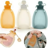 PandaEar Reusable Easy Fill Silicone Baby Food Pouches, 7 Pack, BPA ...