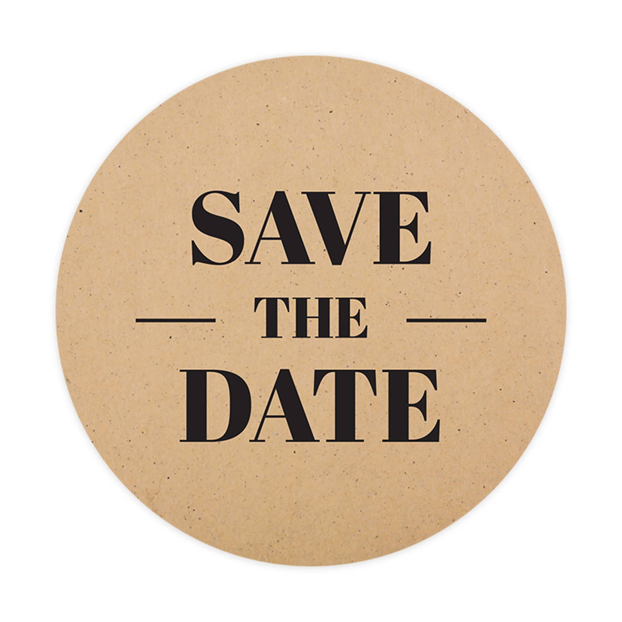 Koyal Wholesale Save The Date Sticker, Kraft Brown Design, Save The ...