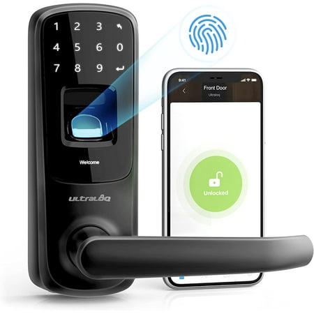 UL3 Fingerprint Door Lock (Aged Bronze), 5-in-1 Keyless Entry Door Lock ...