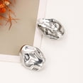 Chunky Geometric Clip On Earrings for Women Trendy Gold-Plated Thick ...