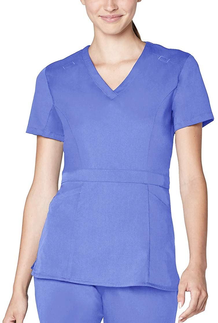 Adar - Adar Pro Scrubs For Women - Tailored Peplum Scrub Top - Walmart ...
