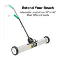 UBesGoo Rolling Magnetic Sweeper with Wheels, 30Lbs 36-inch Large ...