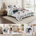 90x96in Quilt Bedding Set, Cute Pig Watercolor Roses Flower Butterflies ...