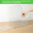 2-Pack Acrylic Sock and Underwear Organizer with Blank Label, Clear ...