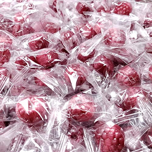 Candy Retailer Red Raspberries Filled Hard Candy Individually Wrapped 1 ...