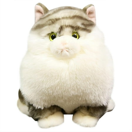 Fuzzy Cat Plush Doll Stuffed Cartoon Kitten Plushies Pacify Rag Toy ...