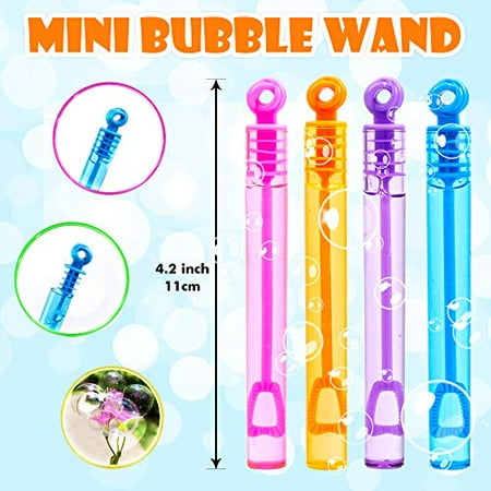 Bubble Wand, 90 Pack Mini Bubble Wands Bulk 15 Colors For Summer Toys ...