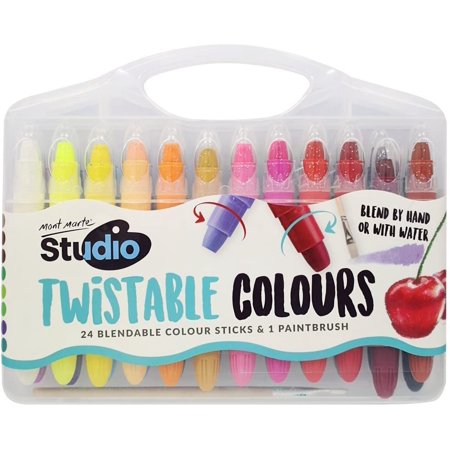 Studio Twistable Colors, 25 Piece. Includes 24 Water Blendable Pain ...