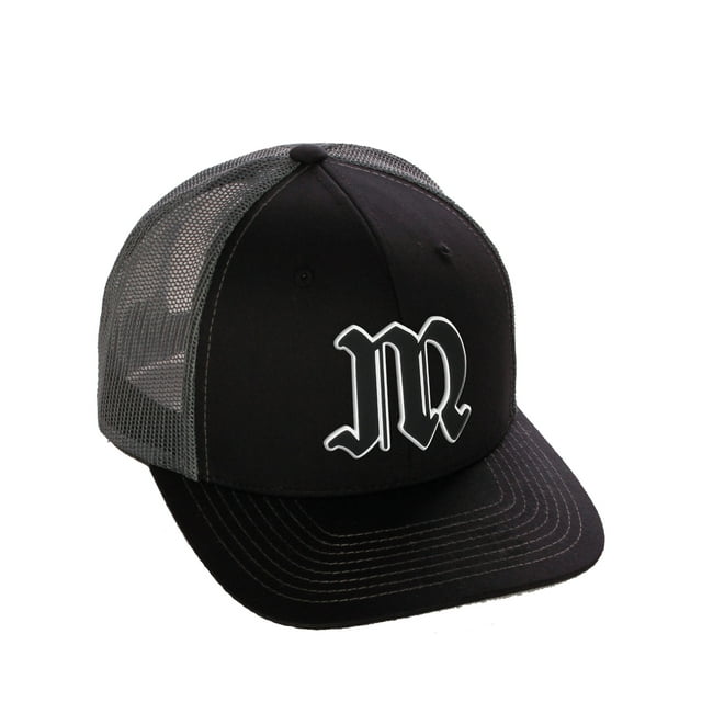 Daxton Classsic Baseball Trucker Hat Old English A to Z Letters Numbers ...