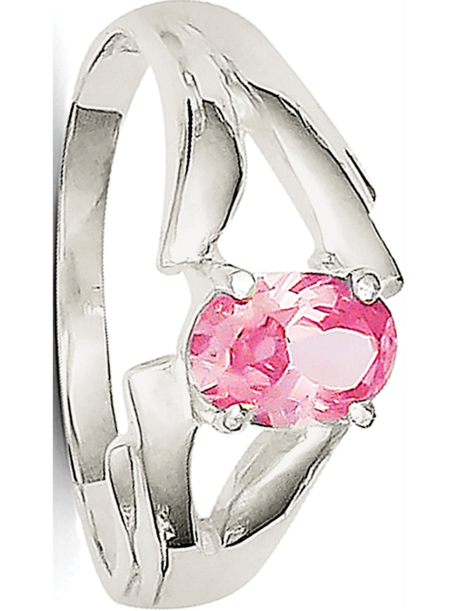 Sterling Silver Pink Oval CZ Ring | Walmart Canada