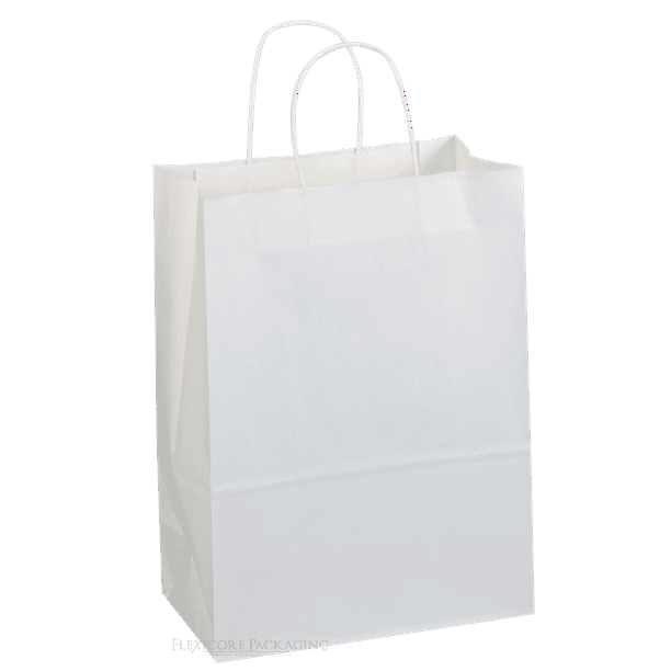 White Kraft Paper Bags, 10"x5"x13", 100ct - Walmart.com - Walmart.com