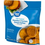 Great Value Fully Cooked Breaded Chicken Patties 23.8 oz Frozen with ...