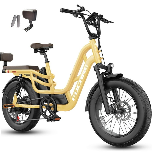 FUCARE Libra Step-Thru Full Suspension Commute Electric Bike Adult with ...