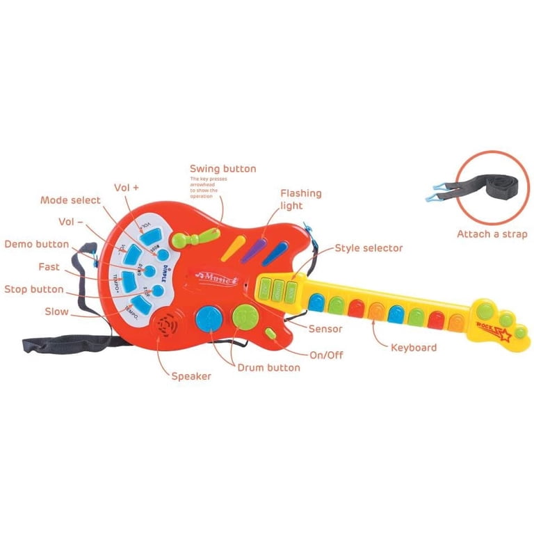 Toy Guitar With Lights And Sounds: Ultimate Fun for Kids!