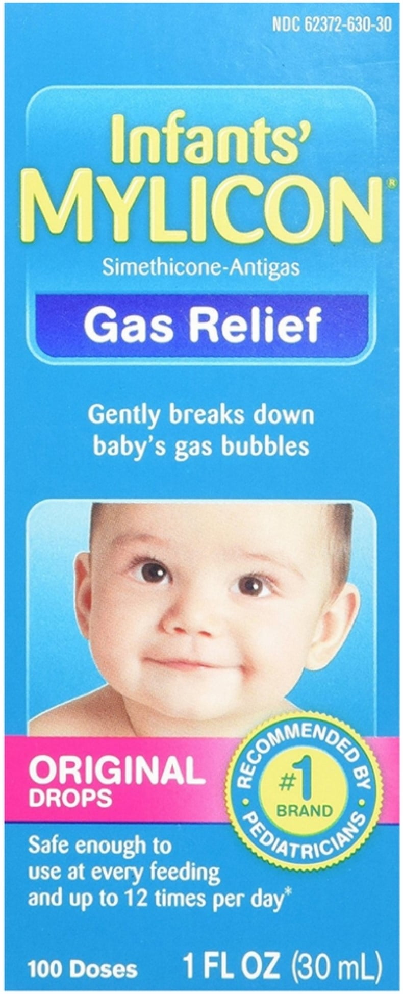 Mylicon Infant Drops Anti-Gas Relief, Original Formula 1 oz (Pack of 6 ...