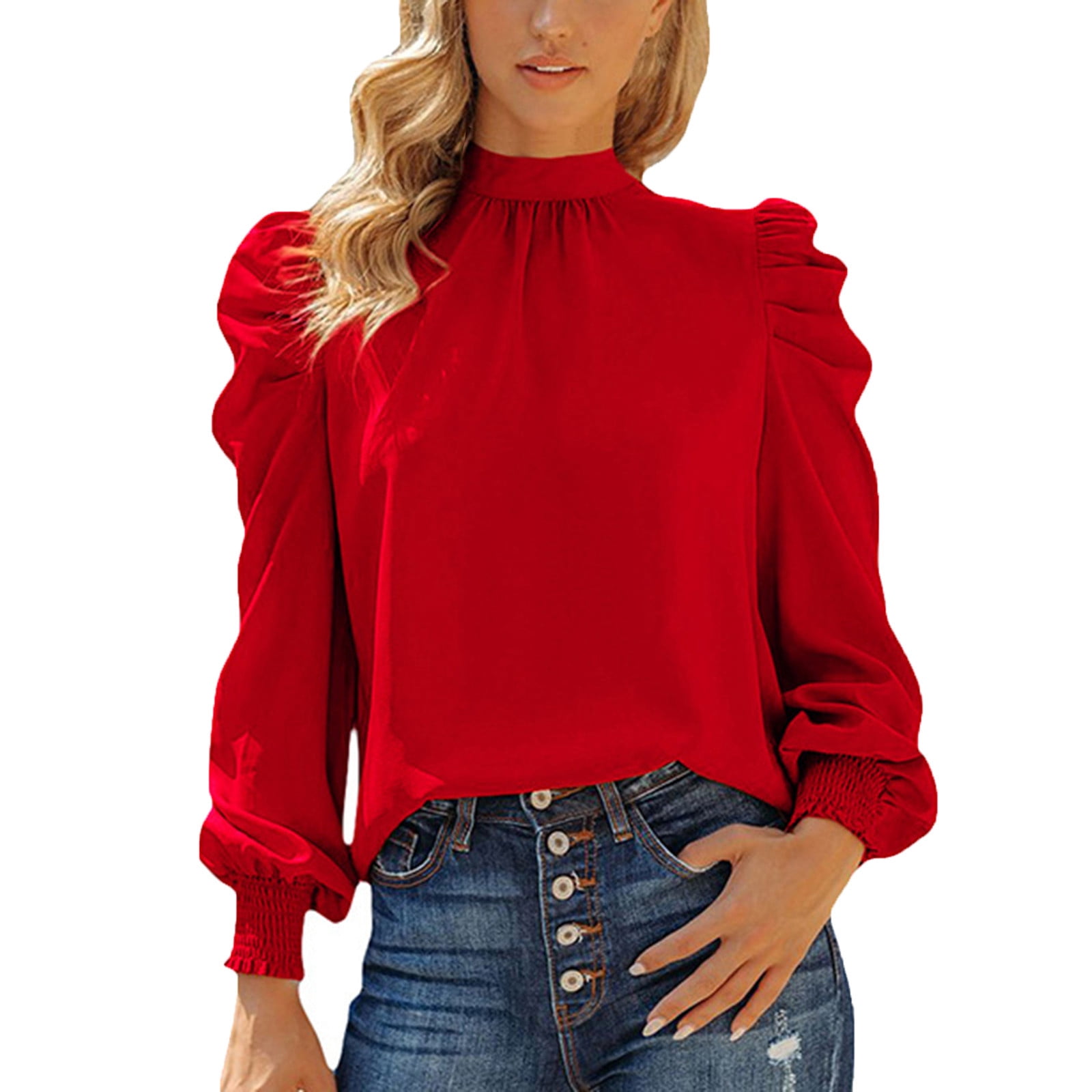 Click here for Aherbiu Blouses For Women Dressy Casual Chiffon Bu... prices