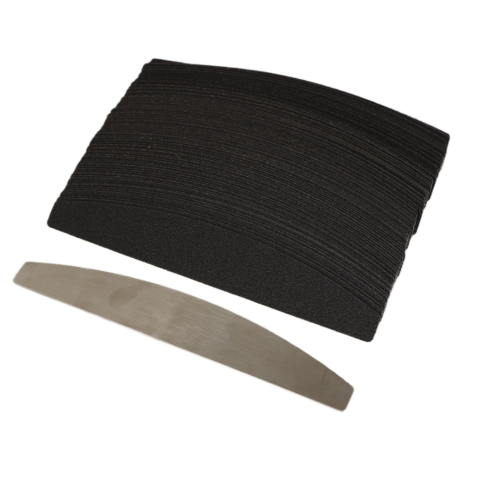 Half Moon Nail File, Nail File Stainless Steel Base 100pcs Disposable ...