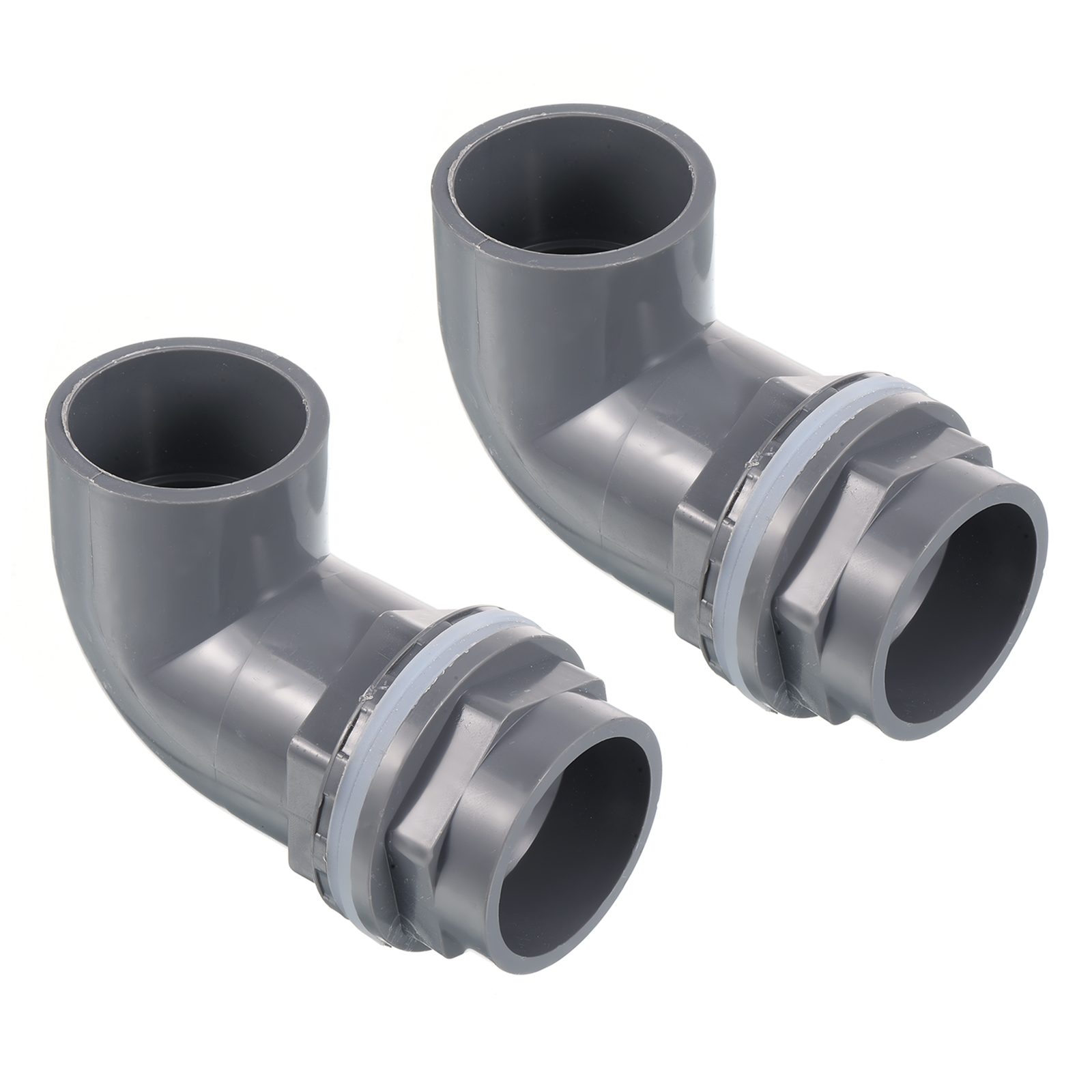 Uxcell 40mm PVC Elbow Water Tank Pipe Connector, Coupling Fitting ...