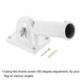 Uxcell Aluminum Heavy Flagpole Holder Wall Mount Adjustable Flag Pole ...