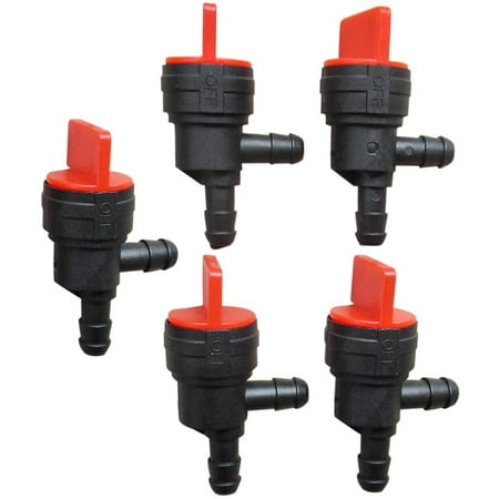 Lawn Mower 1/4 Inline Gas Fuel Shut-Off Valve 9 Degree Straight Oil ...