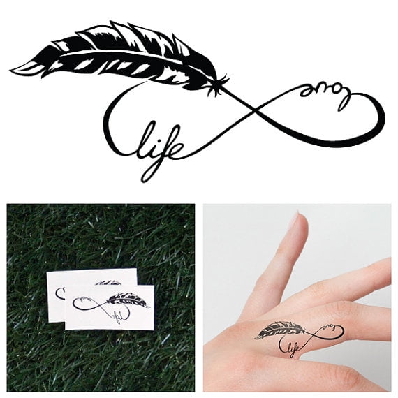 Infinity Symbol Love Feather