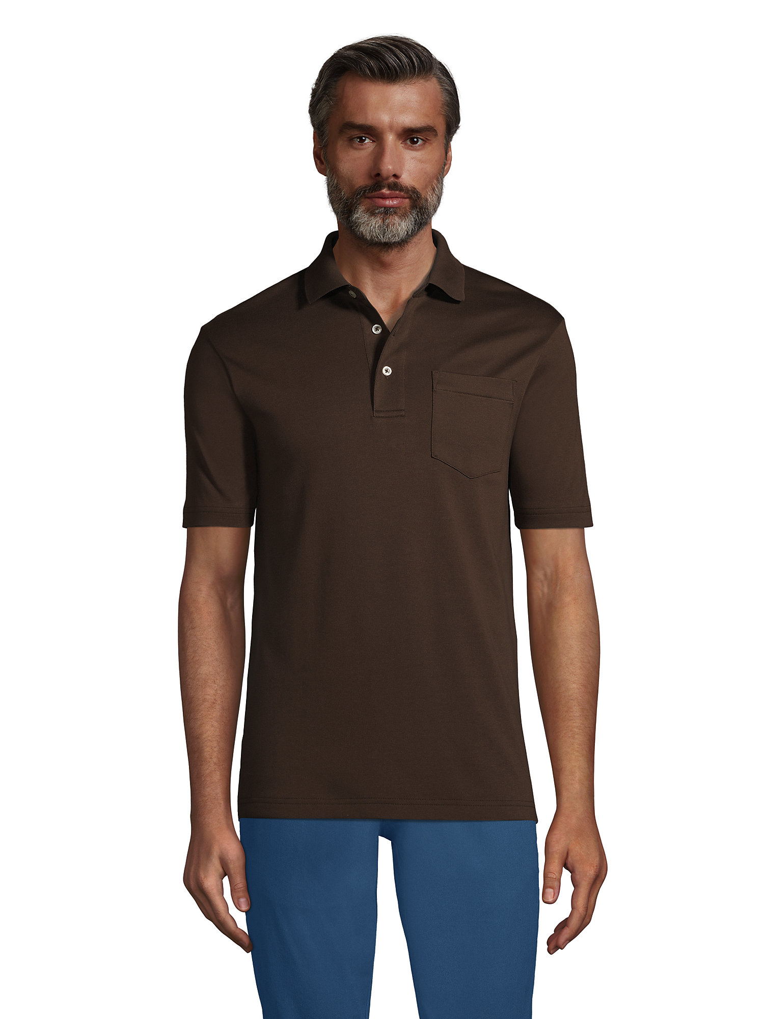 Lands End Lands End Mens Short Sleeve Super Soft Supima Polo Shirt