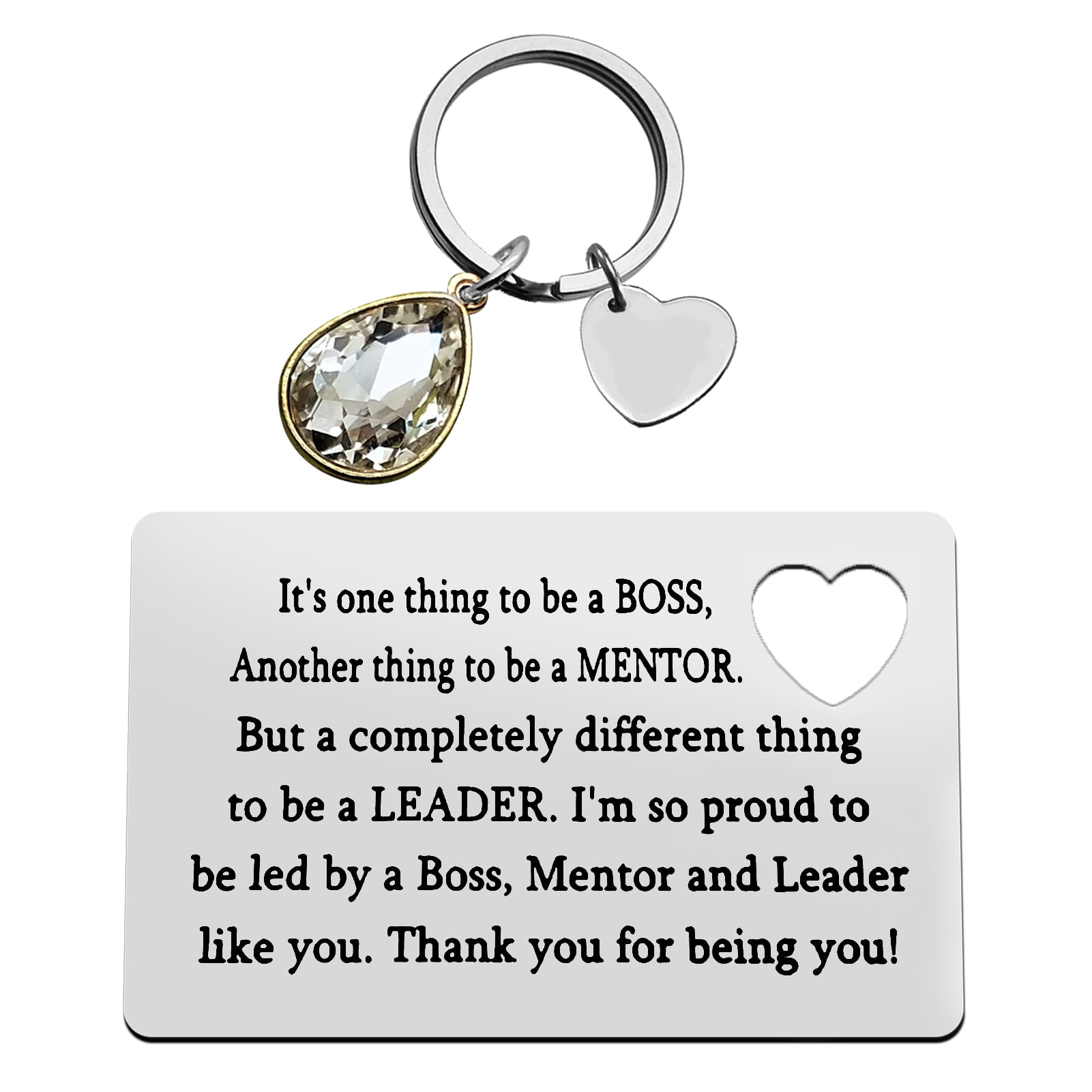 Boss Gift Engraved Wallet Card for Mentor Leader Appreciation Gifts ...