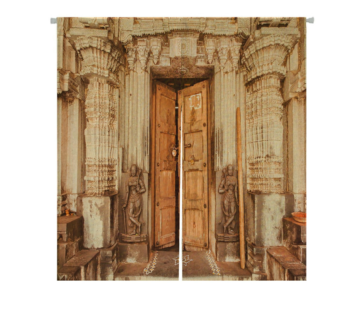ABPHQTO Hindu Temple With Collumns Wooden Door Sculptures Japanese ...