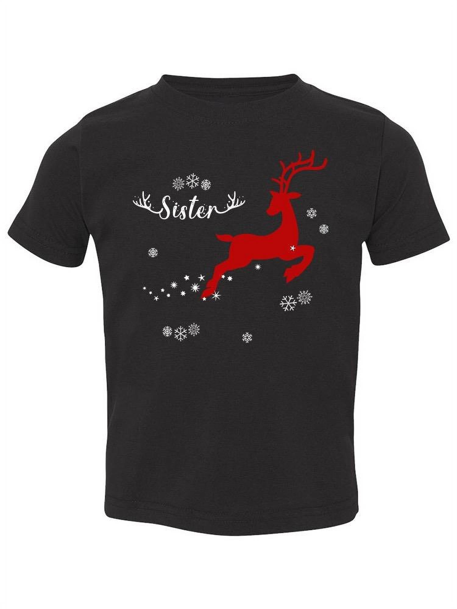 Reindeer Sister T-Shirt Toddler -Smartprints Designs, 3 Toddler ...