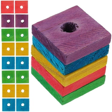 Parrot Knots Blocks Chew Wooden Block Bite Toys Bird Chewing Toy ...